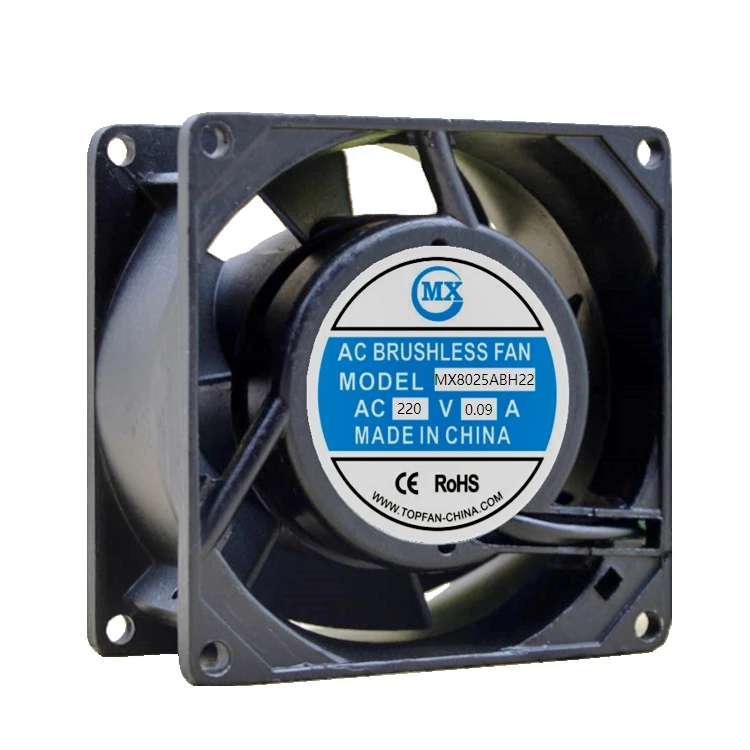 80x80x25mm Ac Brushless Fans 220v 110v 18w 22cfm Axial Cooling Fan 80mm ...