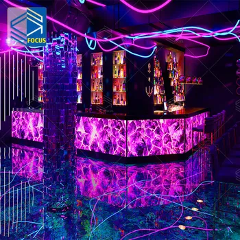 Commercial Led Bar Counter For Sale Colorful Rgb Led Light Hotel Bar ...