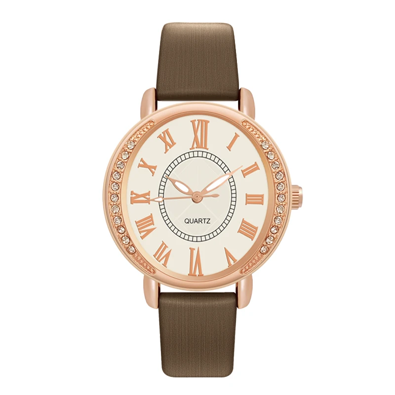 Wj-10897 Popular Diamond Inlaid Leisure Fashion Women Watch Quartz ...