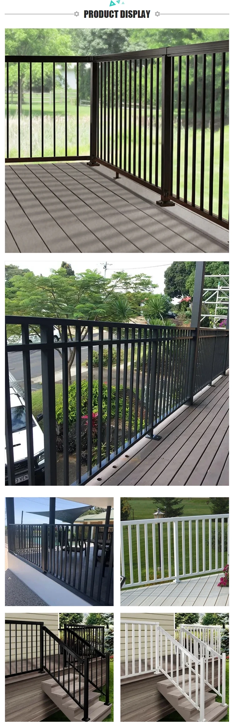 Outdoor Canada Aluminum Black Balustrade For Decking - Buy Decorative ...