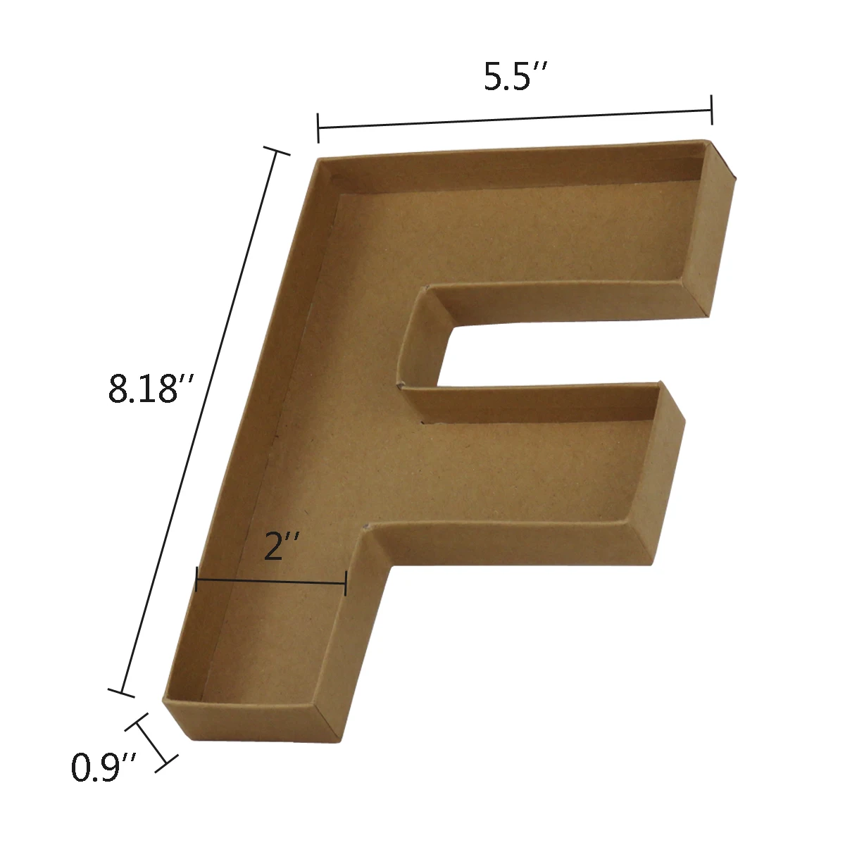 Decorative White Paper Alphabet Cardboard Boxes Mache Letter Shaped ...