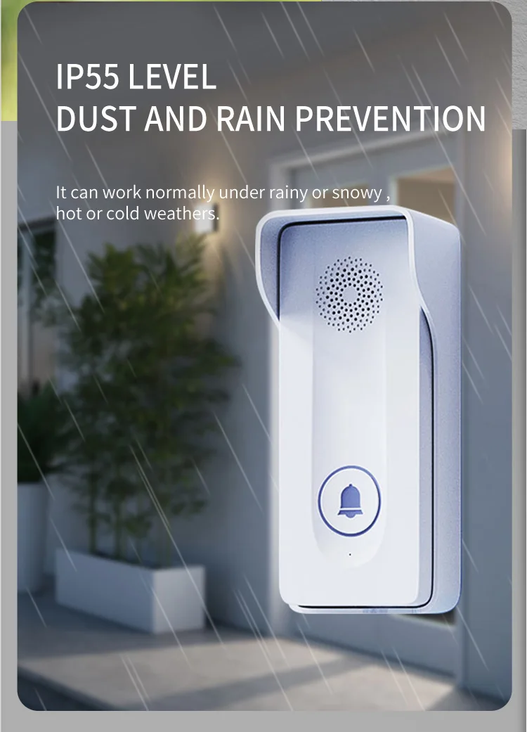 Wireless Voice Intercom Super Long Range Wireless Doorbell 2-Way Audio ...