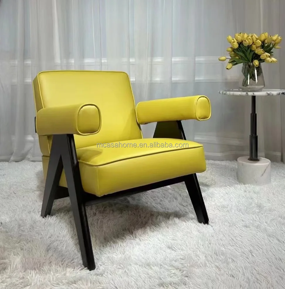 Wabi Sabi Modern Wooden Chair Japandi Lounge Leisure Home Accent Arm ...