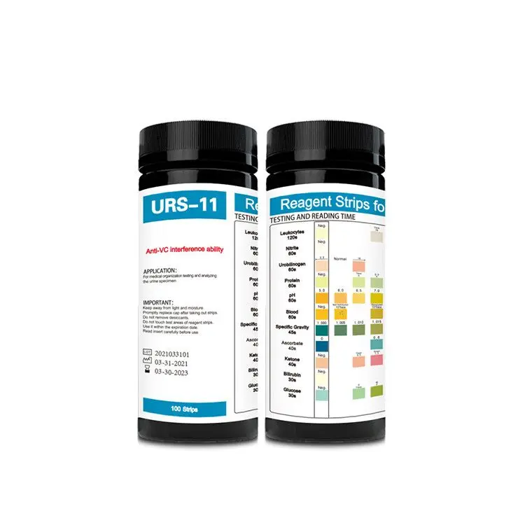 Urine Dipstick 11 Parameter Urinalysis Reagent Test Strips (100) Ketone ...
