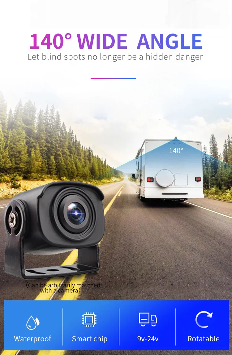 4chs 1080p Truck Cctv Camera Recording System Kit Truck Vehicle Black ...