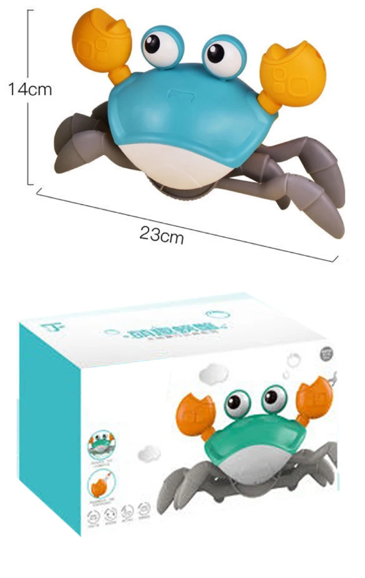 SY Cartoon Animal Walking Wind-up Baby Crab Bath Toys