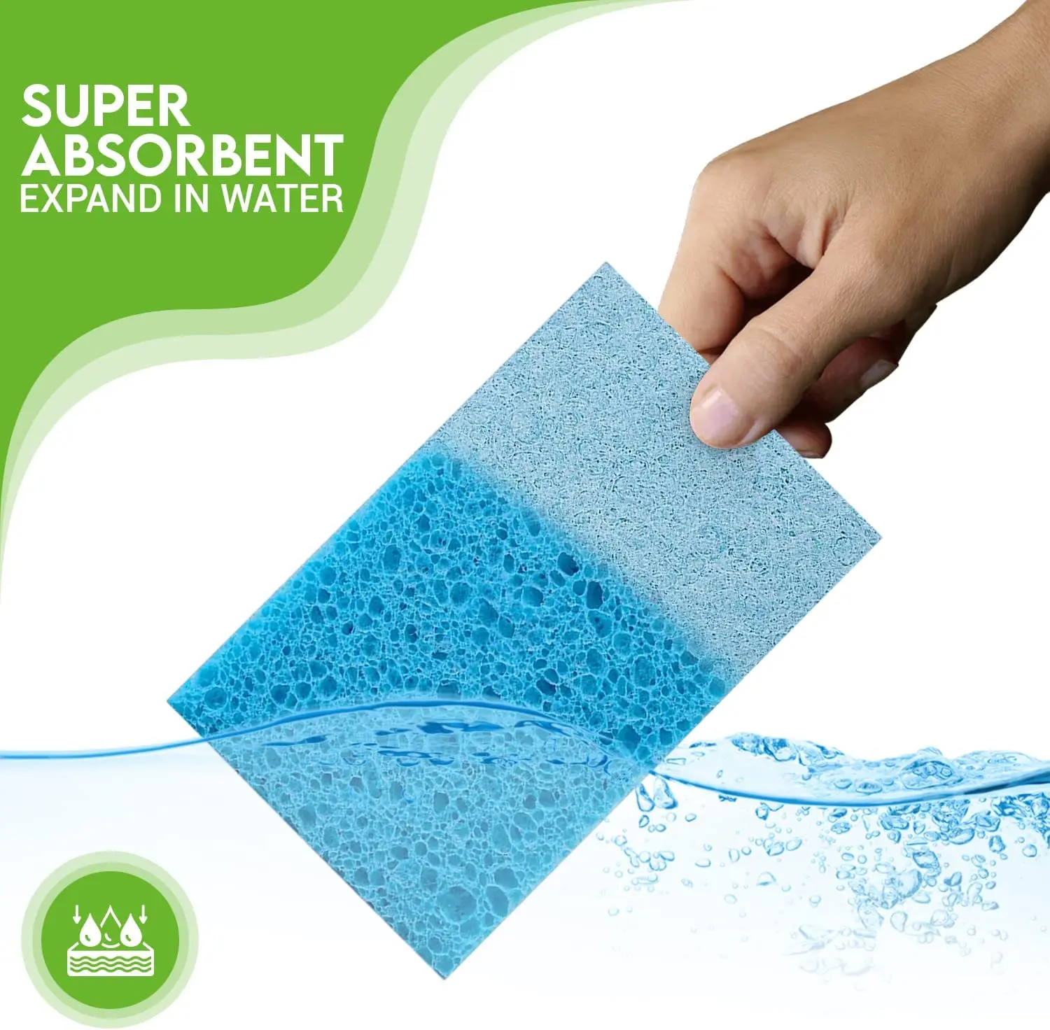 Pop-Up Eco Sponges Natural Cellulose Compostable Biodegradable ...