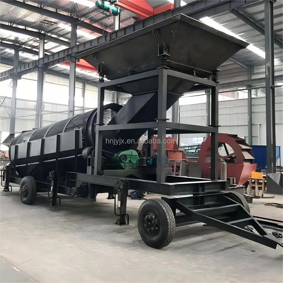 Sand Stone Rotary Drum Screening Machine - Mobile Trommel Screen ...