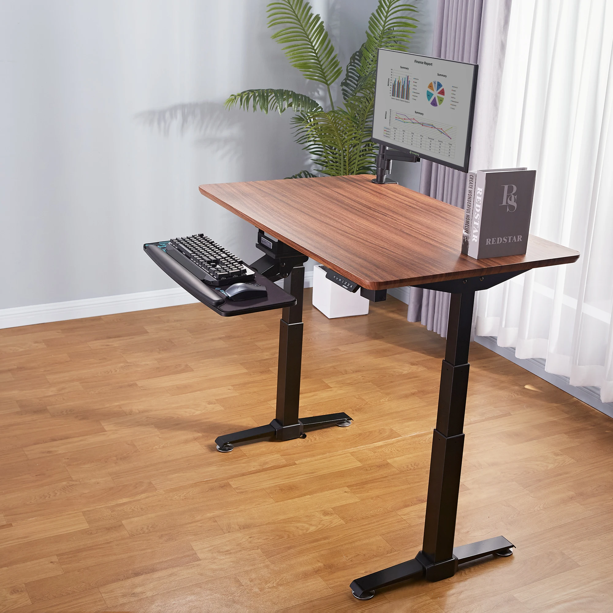 Adjustable Keyboard Tray Under Desk,Large Slide Out Swivel Tilt ...