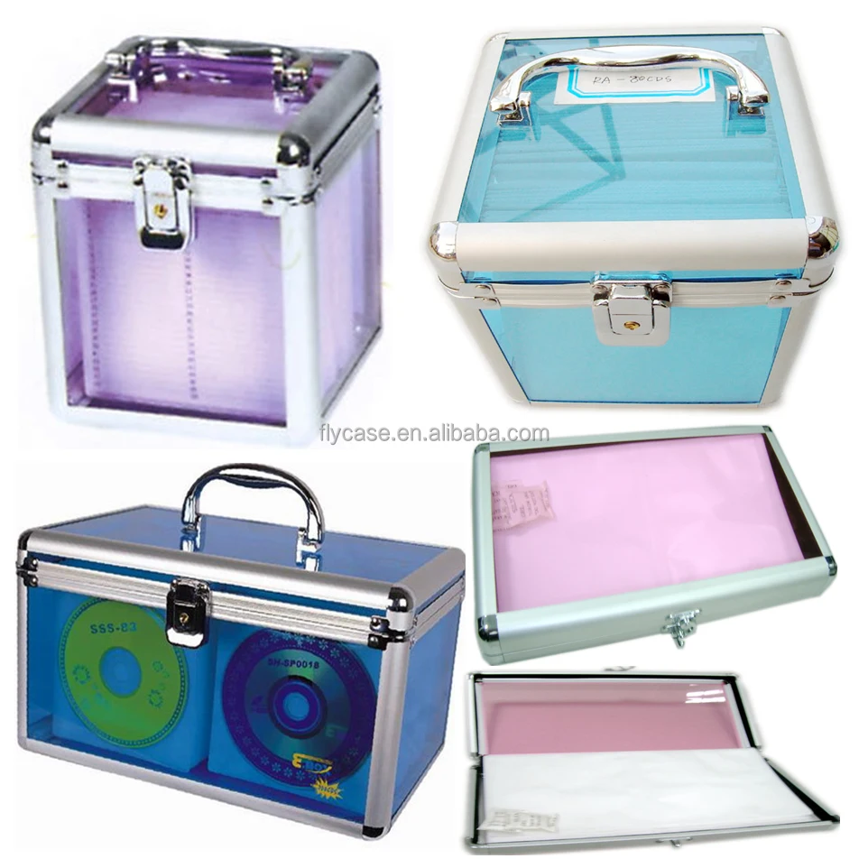 2022 Square Aluminum Cd Case And Safe Lock Aluminum Dvd Storage Case ...