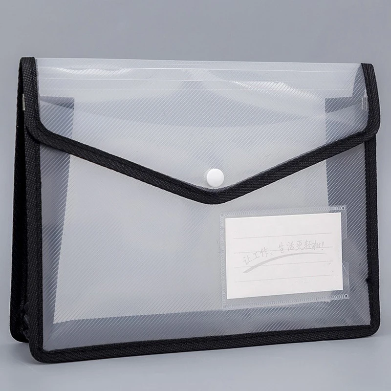 Transparent Waterproof Document Storage Plastic A4 File Bag Offics ...