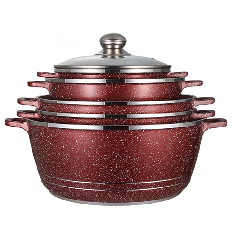 High Quality 10Pcs Dessini Die Cast Aluminum Non Stick Cookware Set ...