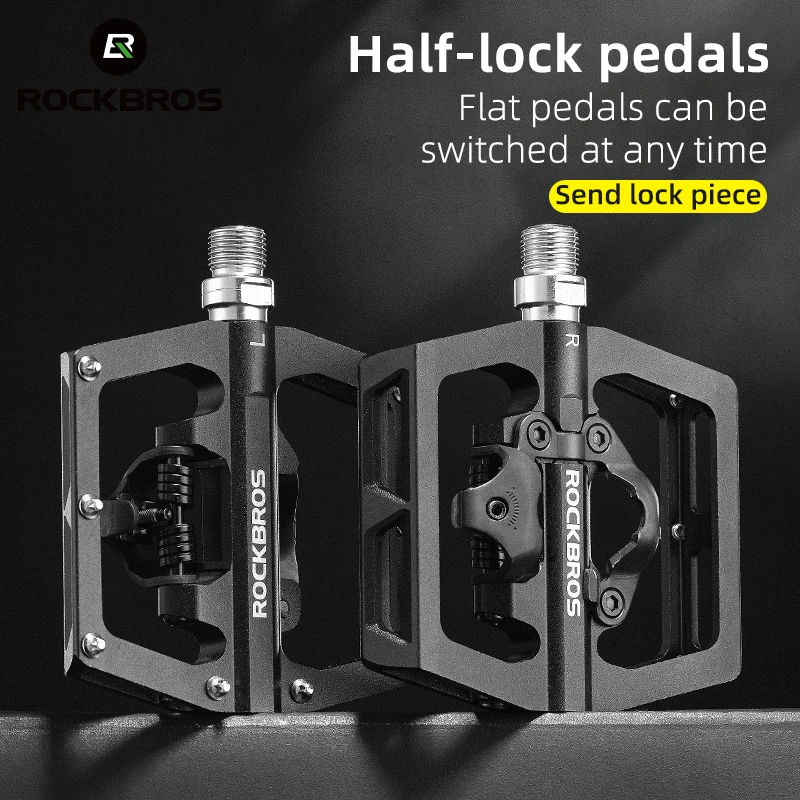 ROCKBROS Bicycle MTB Pedal Wellgo Anti-slip Widen the Tread Mountain ...