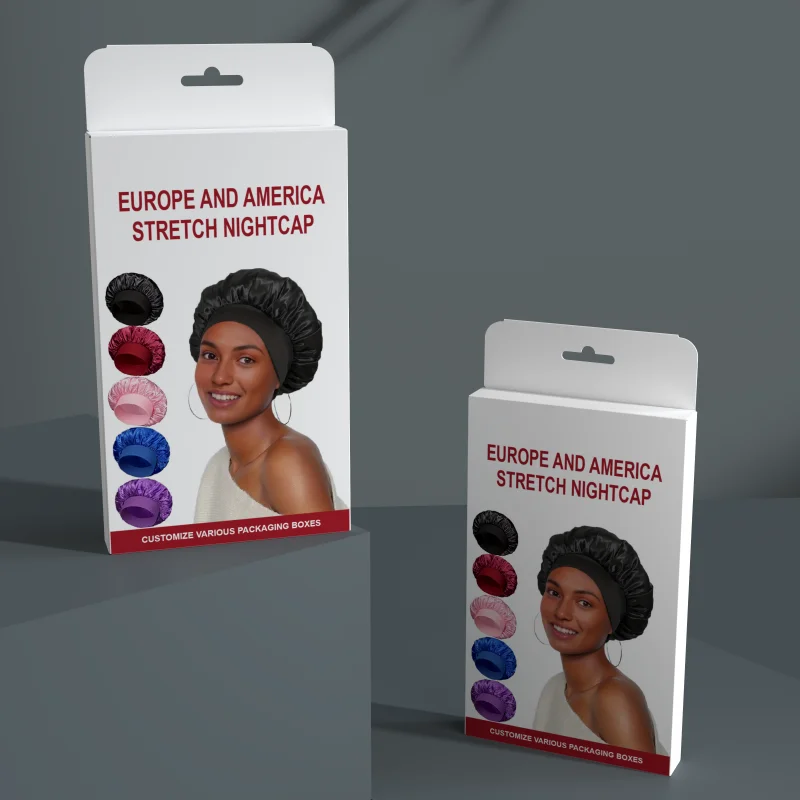 Customizable Box Size Designer Bonnet Packing Box Silky Durag Packing ...