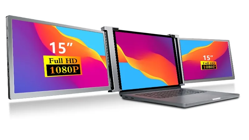Factory 15 Inch Dual Screen 1920*1080 Cheap Portable Monitor With Ce ...