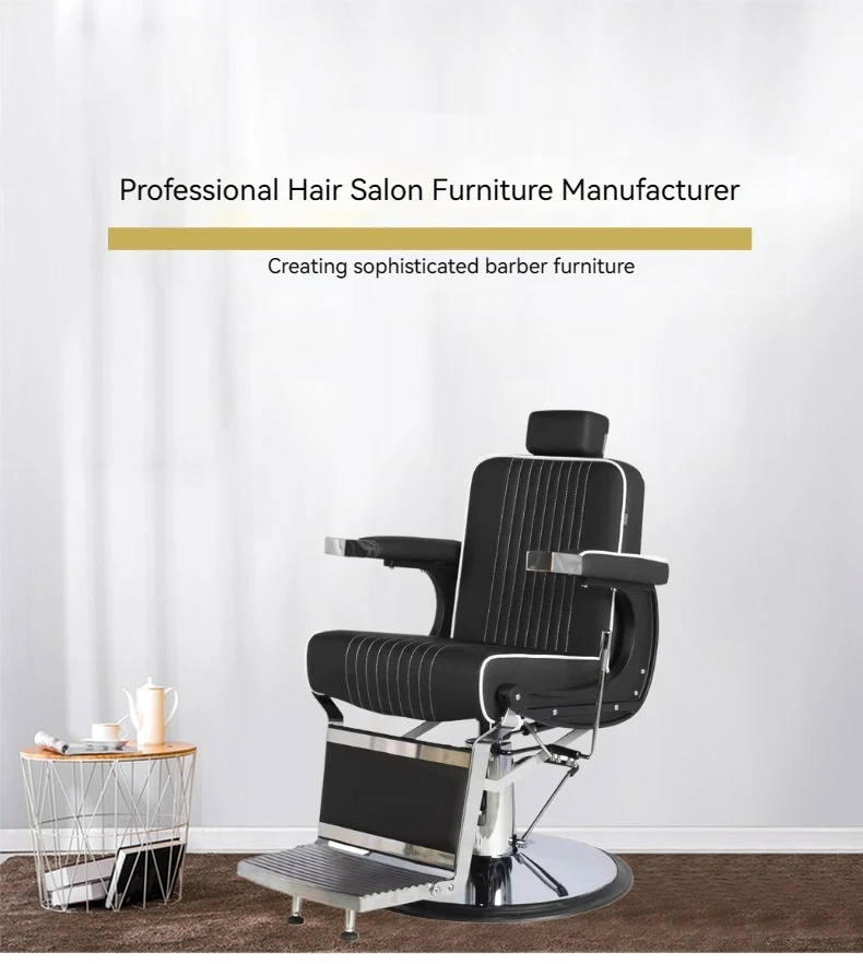 S.w Beauty Salon Furniture Black Men's Shaving Barber Shop Chair ...