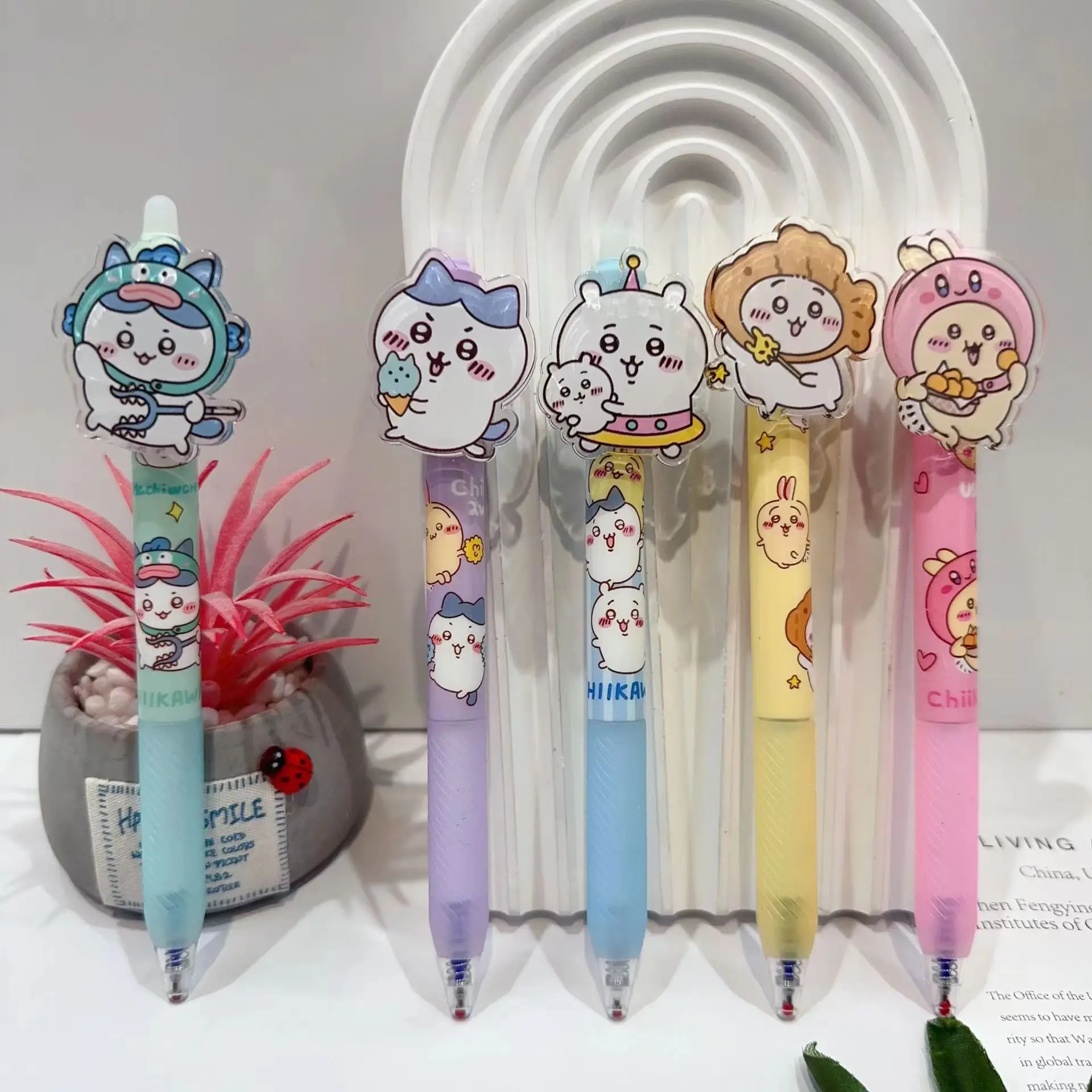 Cartoon Ballpoint Pen Cute Erasable Blue Ink Gel Pen 0.5mm Washable ...