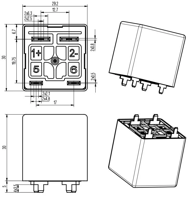 High Voltage DC Precharge Relay 40A 450V 750V for EV