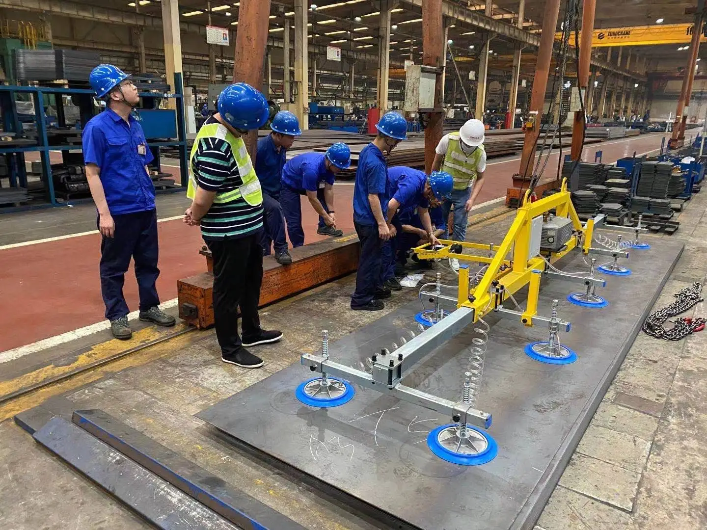 Cnc Sheet Metal Vacuum Lifter Multiple Pad Lifters And Large Plate ...