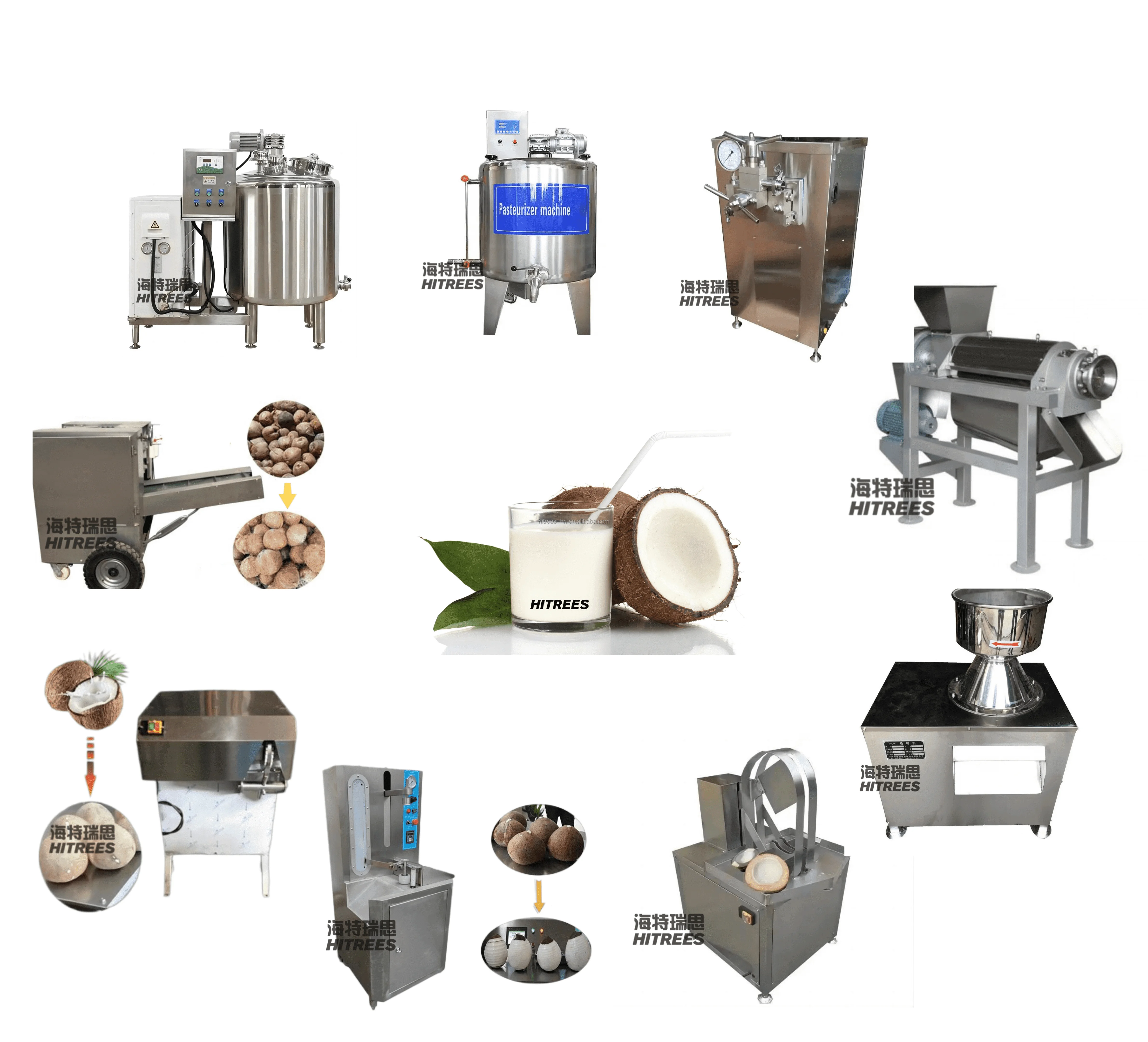 Automatic Coconut Milk Processing Plant Coconut Milk Extracting Machine ...