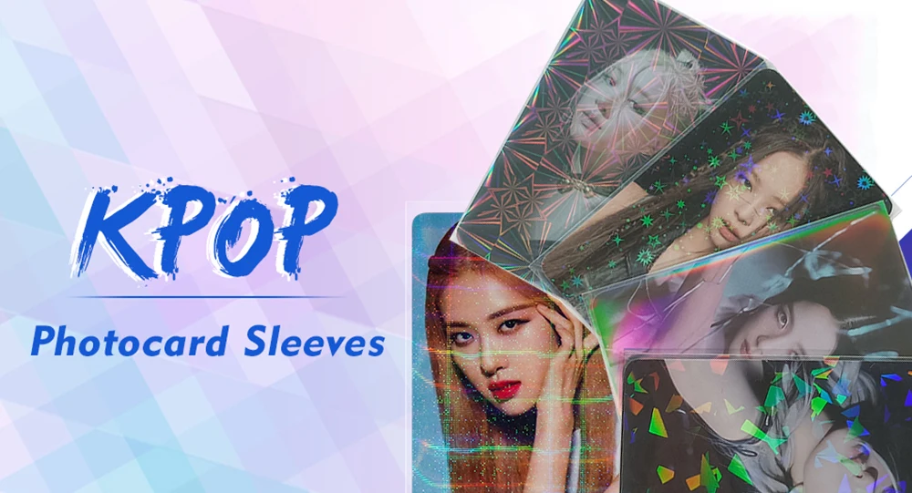 Custom 100-Pack Slim Business PVC-Free Acid Free Plastic Holographic ...