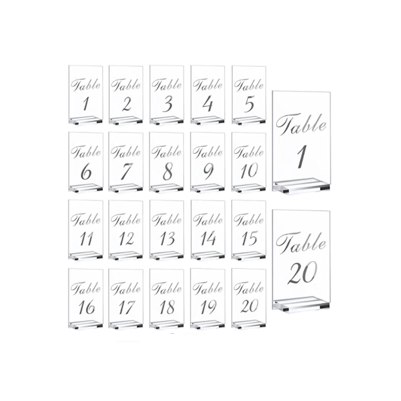 Matte Black Acrylic Table Numbers Wedding Centerpieces & Table ...
