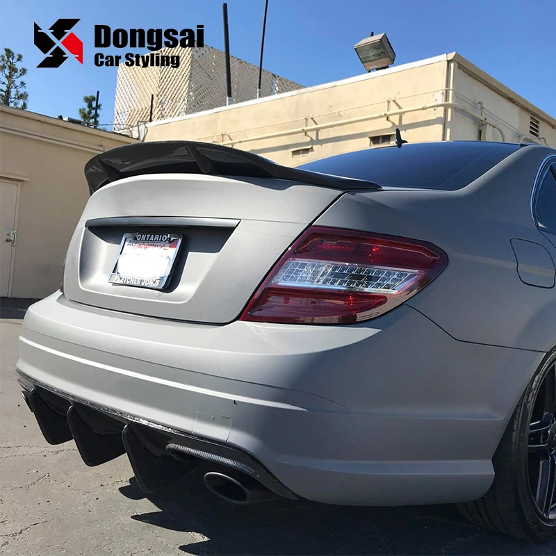 For Mercedes Benz C Class W204 C63 Add R Type Carbon Rear Trunk Boot
