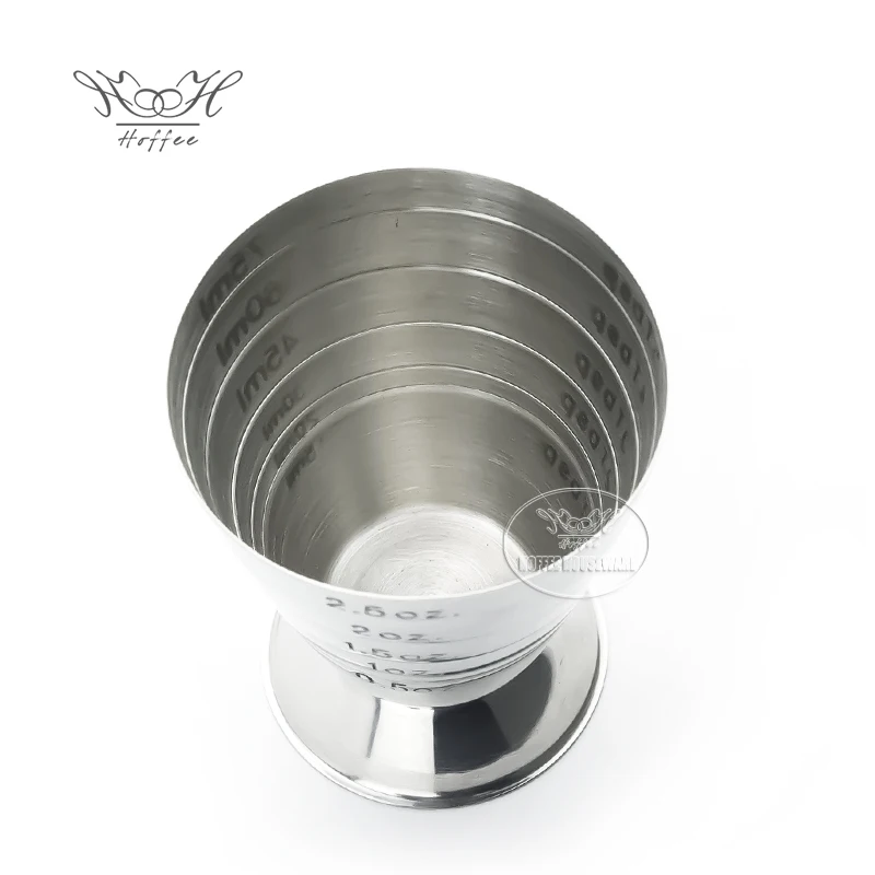 2.5oz 75ml 5Tbsp Cocktail Stepped Graduated Jigger Steel Multi-Unit ...