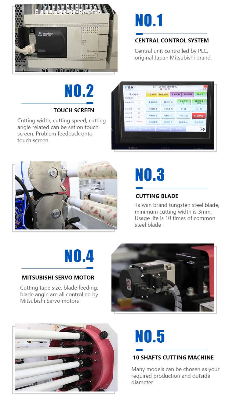 Auto Machinery Making Reflective Tape Electric Tape Roll Cutting ...