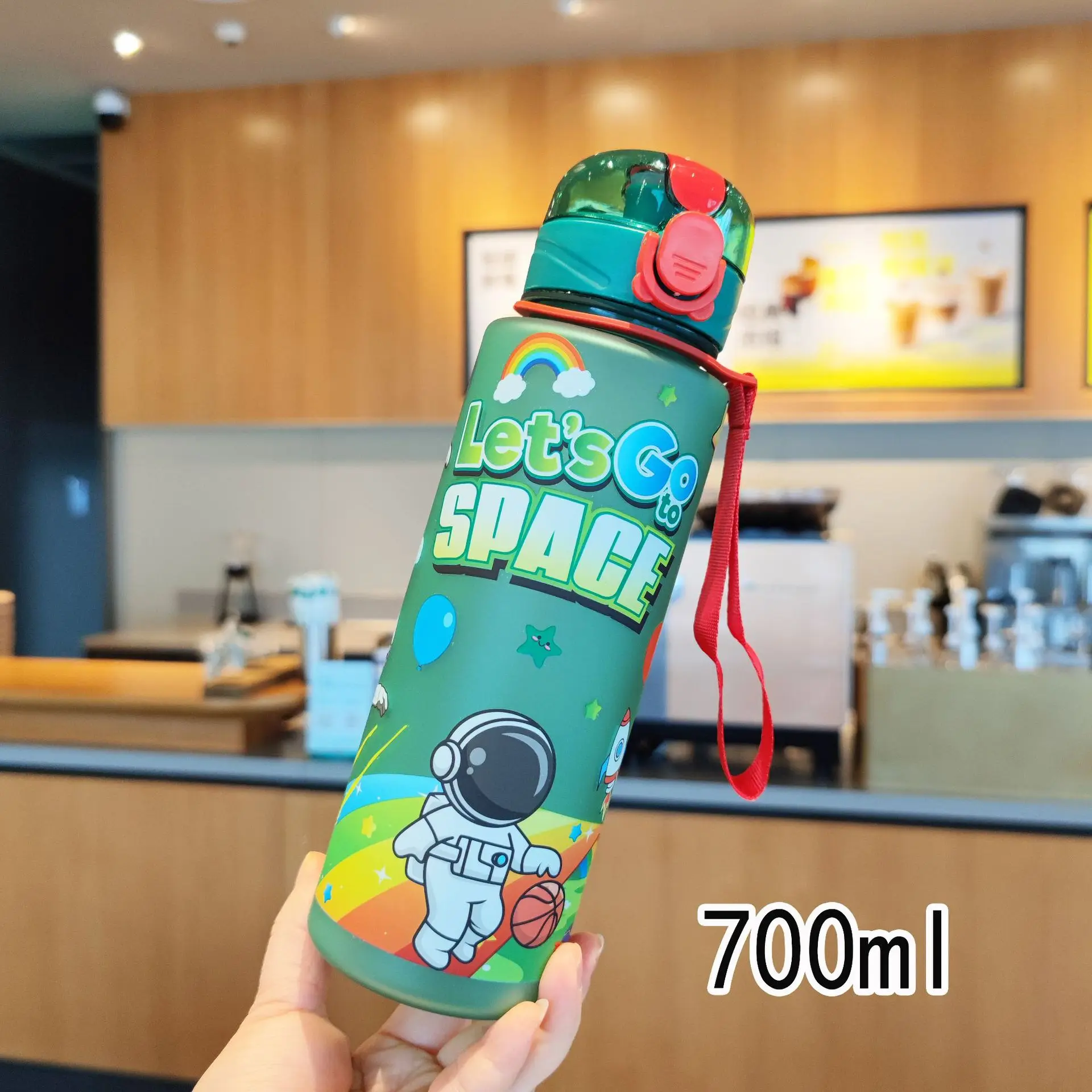 700ml Cosmic Astronaut Themed Water Bottle - Leakproof & Portable