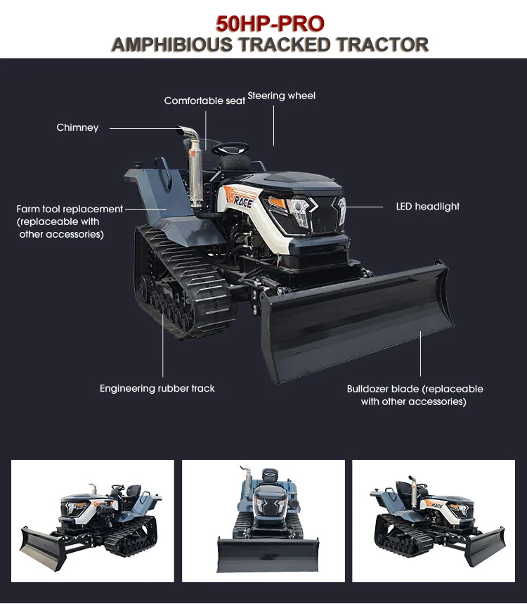 Remote Control Multifunction Ride on Chinese Mini Farm Tiller Crawler ...
