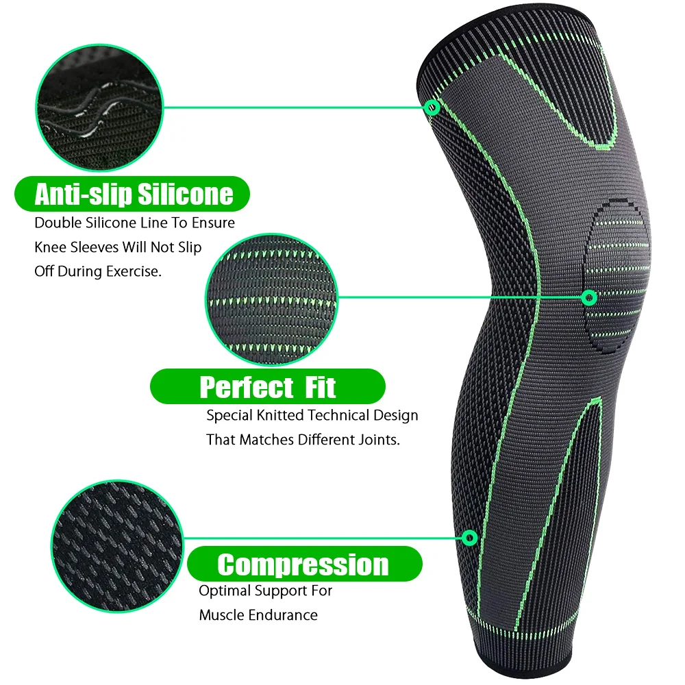 Custom Logo Sports Knee Pads - Full Length Support