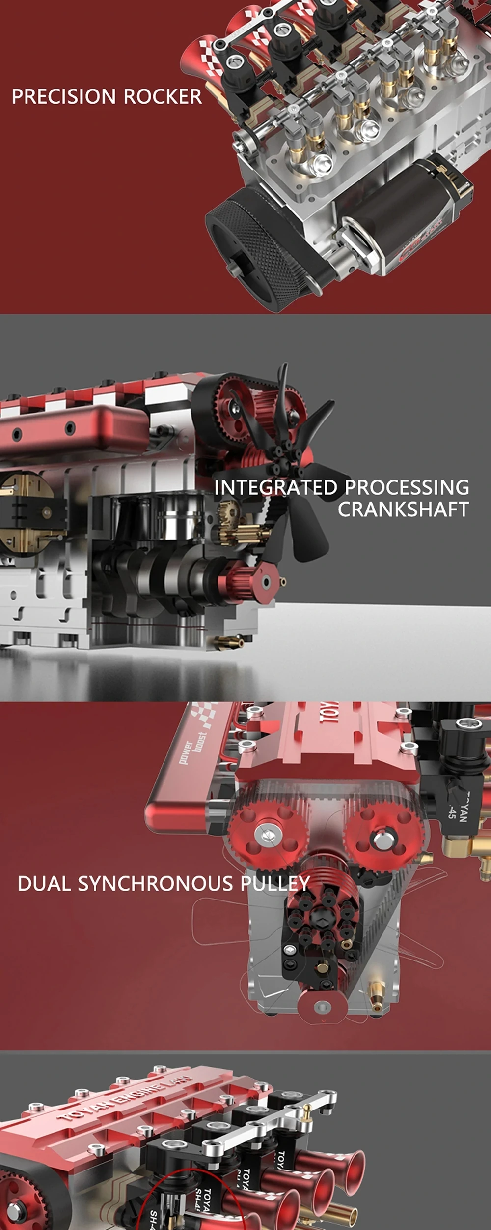 TOYAN Mini Engine DIY FS-L400 - 4 Stroke Methanol Engine