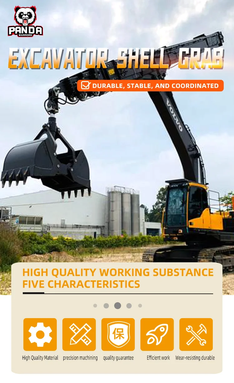 Clam Mini Excavator Grab Crane Clamshell Bucket - DPAIR