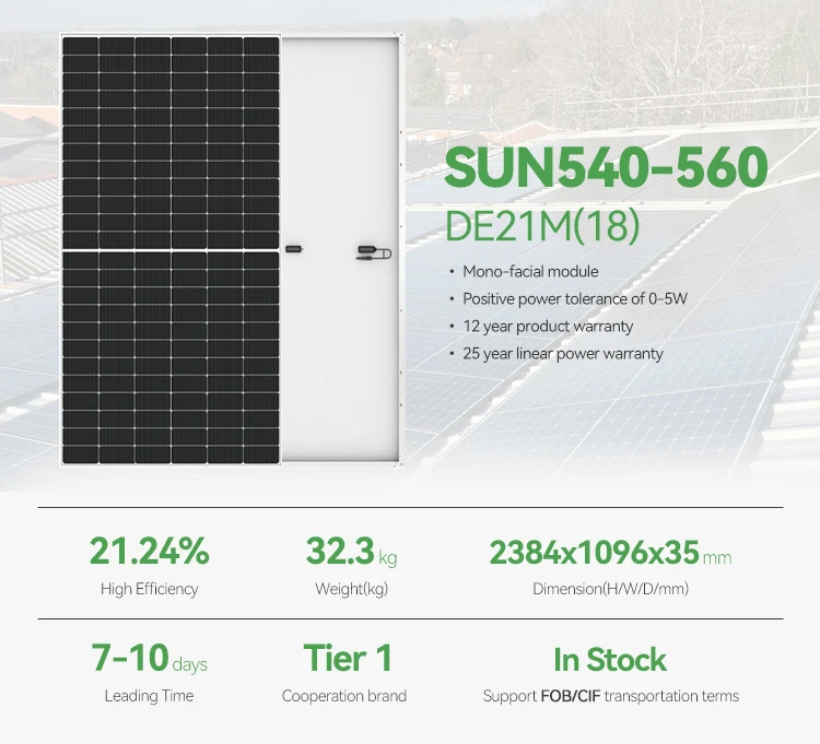 Tier 1 A Grade 500w Monocrystalline Solar Panel 545w 550w Pv Module ...