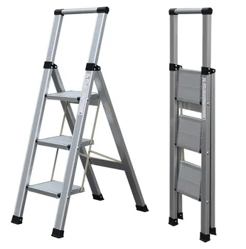 3-step Stool Ladder Portable Folding Anti-slip With Rubber Hand Grip ...