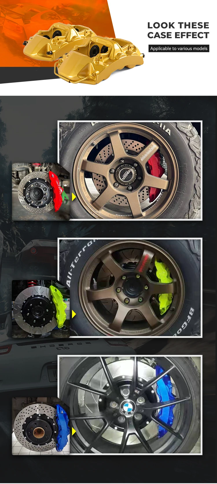 High Performance Racing Brake Kit Caliper Rotor Pads Brake Set For ...