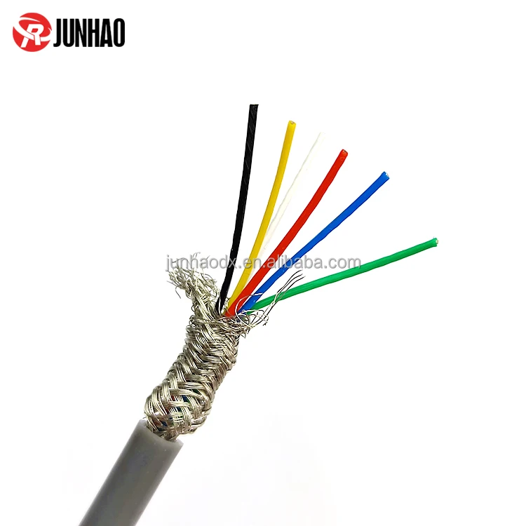 6 Core Shielded Wire Cable 24AWG Fep Wire With Silicone Jacket| Alibaba.com