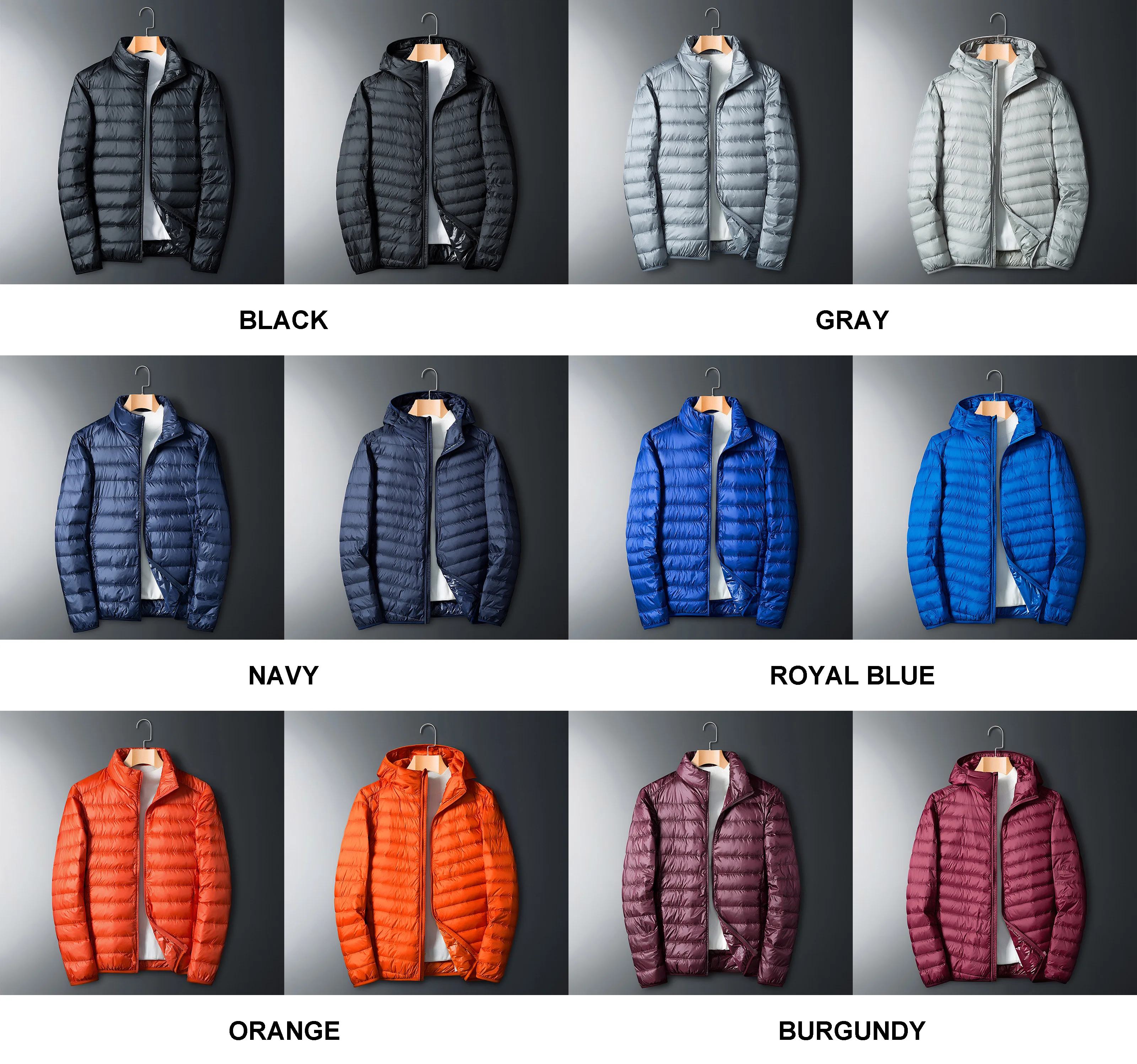Custom Logo Outdoor Lightweight Warm Duck Feather Men's Puffer Jackets ...