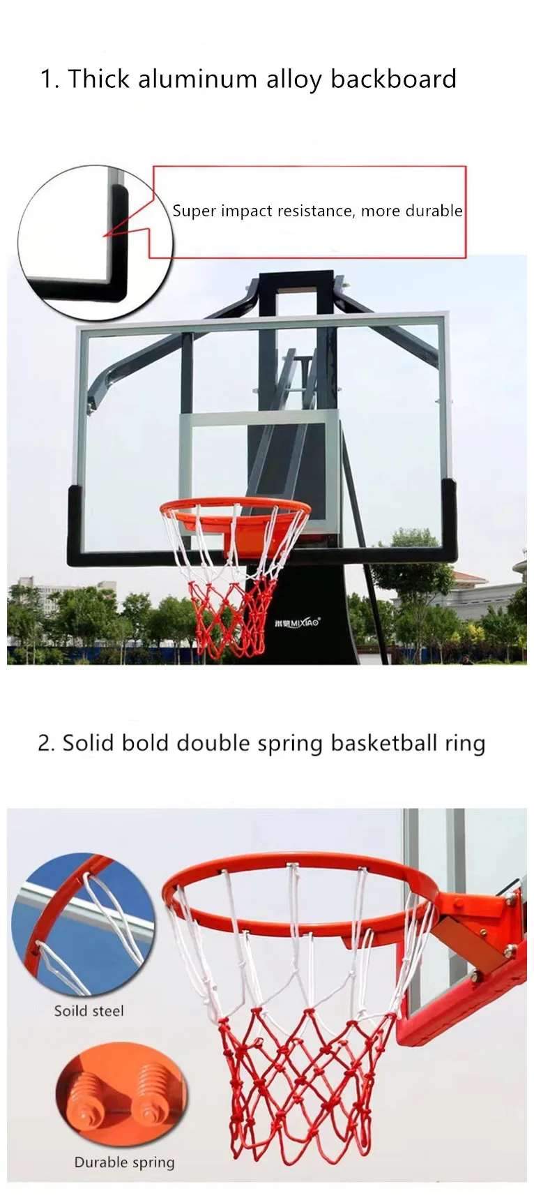 Portable Adjustable Height Basketball Hoop For Indoor & Outdoor Play ...