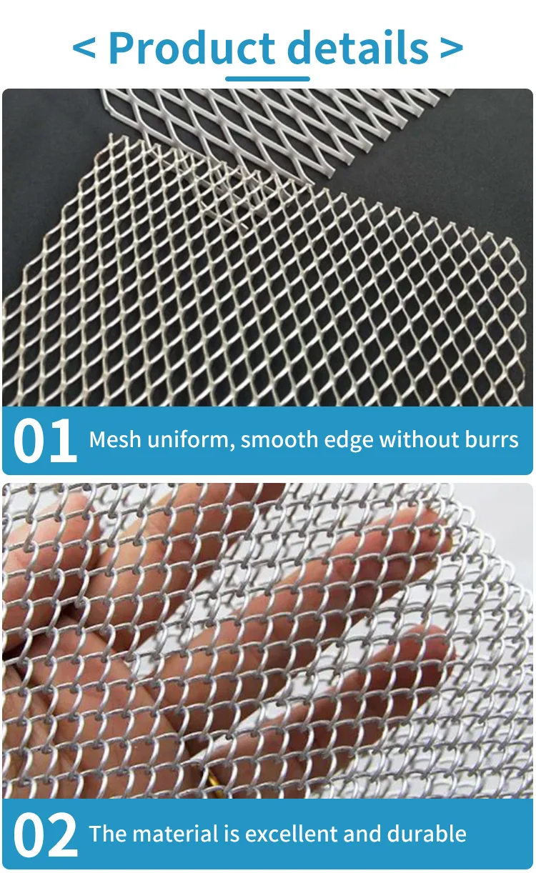 Flattened Expanded Metal Facades For Building Facades Aluminum Wire ...