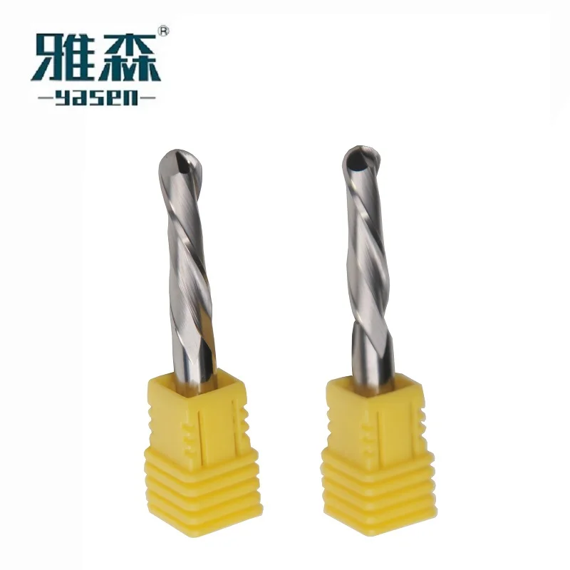 3mm/4mm/6mm Ball Nose Carbide End Mill Spiral Milling Tool CNC Cutter ...