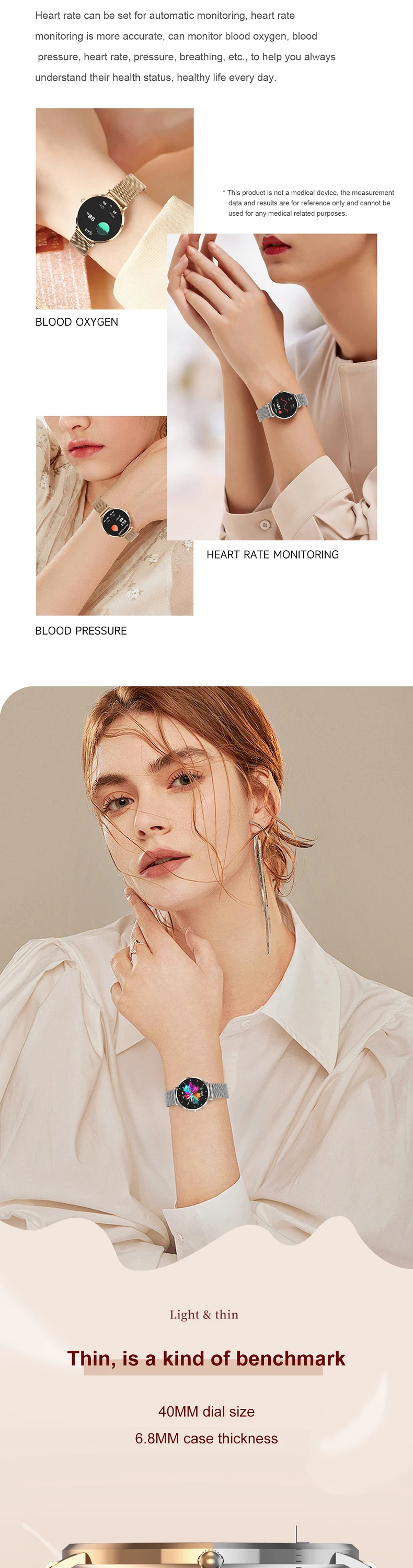 T8 MINI Smartwatch - Slim 1.19inch AMOLED for Women 2024