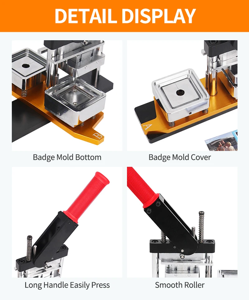 Manual Metal Square Fridge Magnet Photo Making Machine Kit - 1000 Sets ...