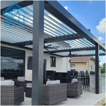 Pergolas Bioclimatique Louvre Gazebo Metal Opening Roof Outdoor ...