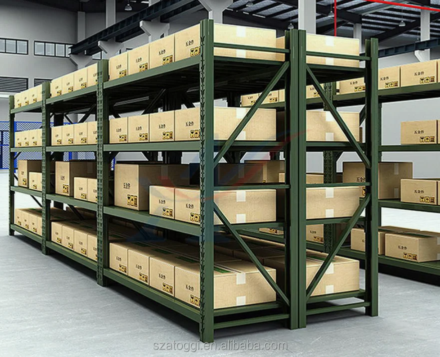 Factory Metal Boltless Stacking Rack Industrial Warehouse Storage Racks ...