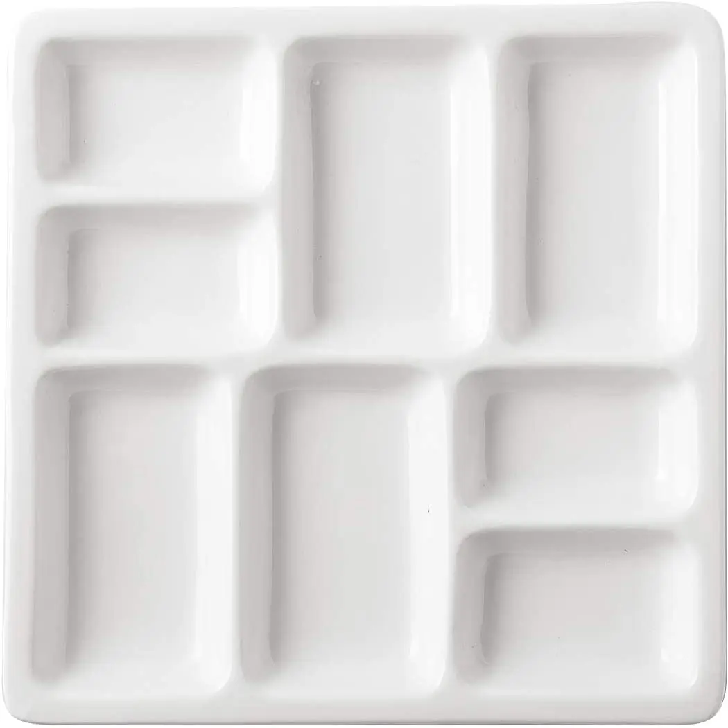 Ceramic Paint Mixing Trays - Premium Watercolor Palettes