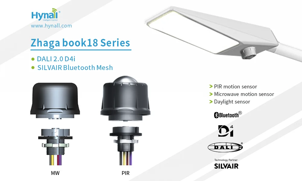 Zhaga Book18 DALI-2 D4i HNS153DL-C IP65 dali capteur de mouvement doppler radar synchronisation ...