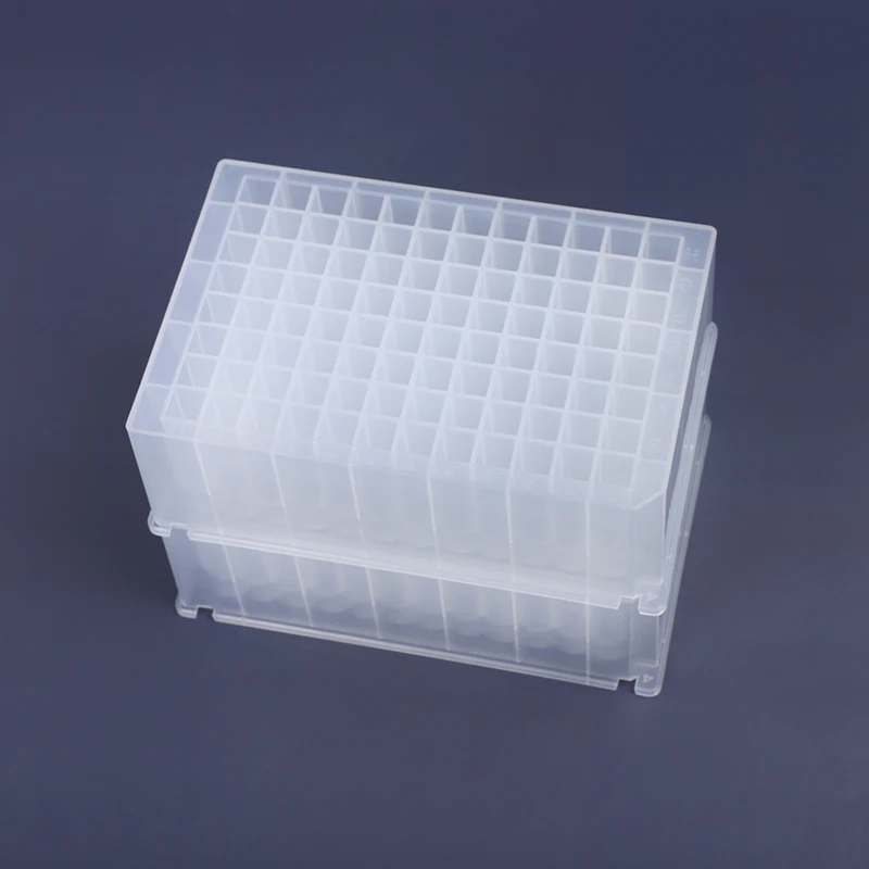 Sterilized 2.2ml Deep Well Reaction Plate 96 V Bottom Transparent For ...