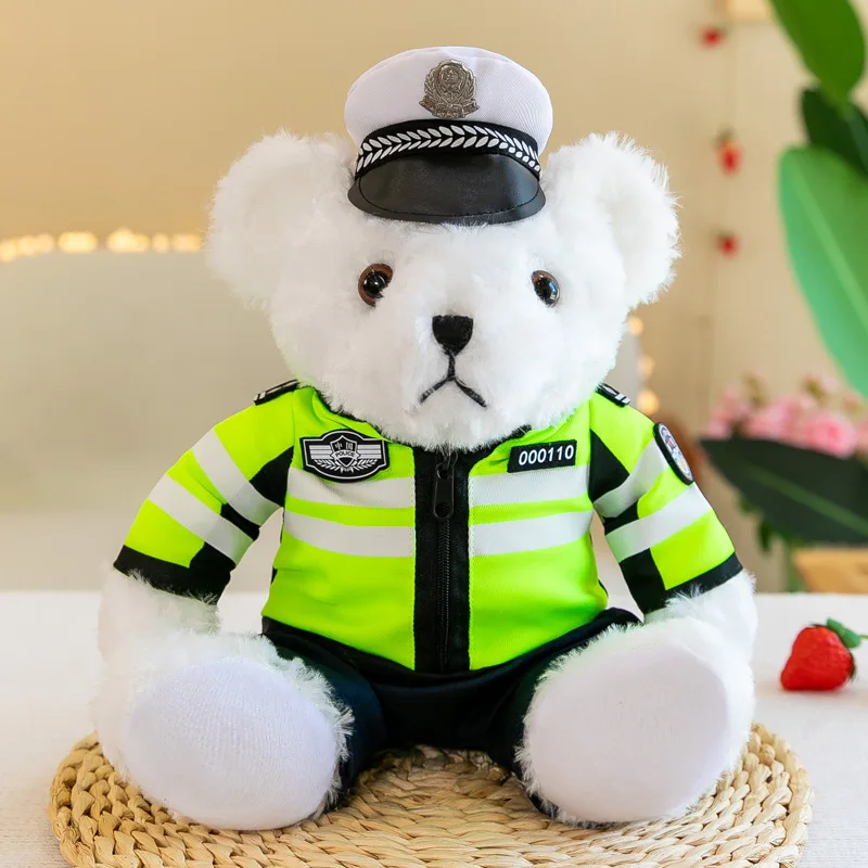 Mu Career Teddy Bear Uniform Policeman Firemen Traffic Police Plush Toy ...